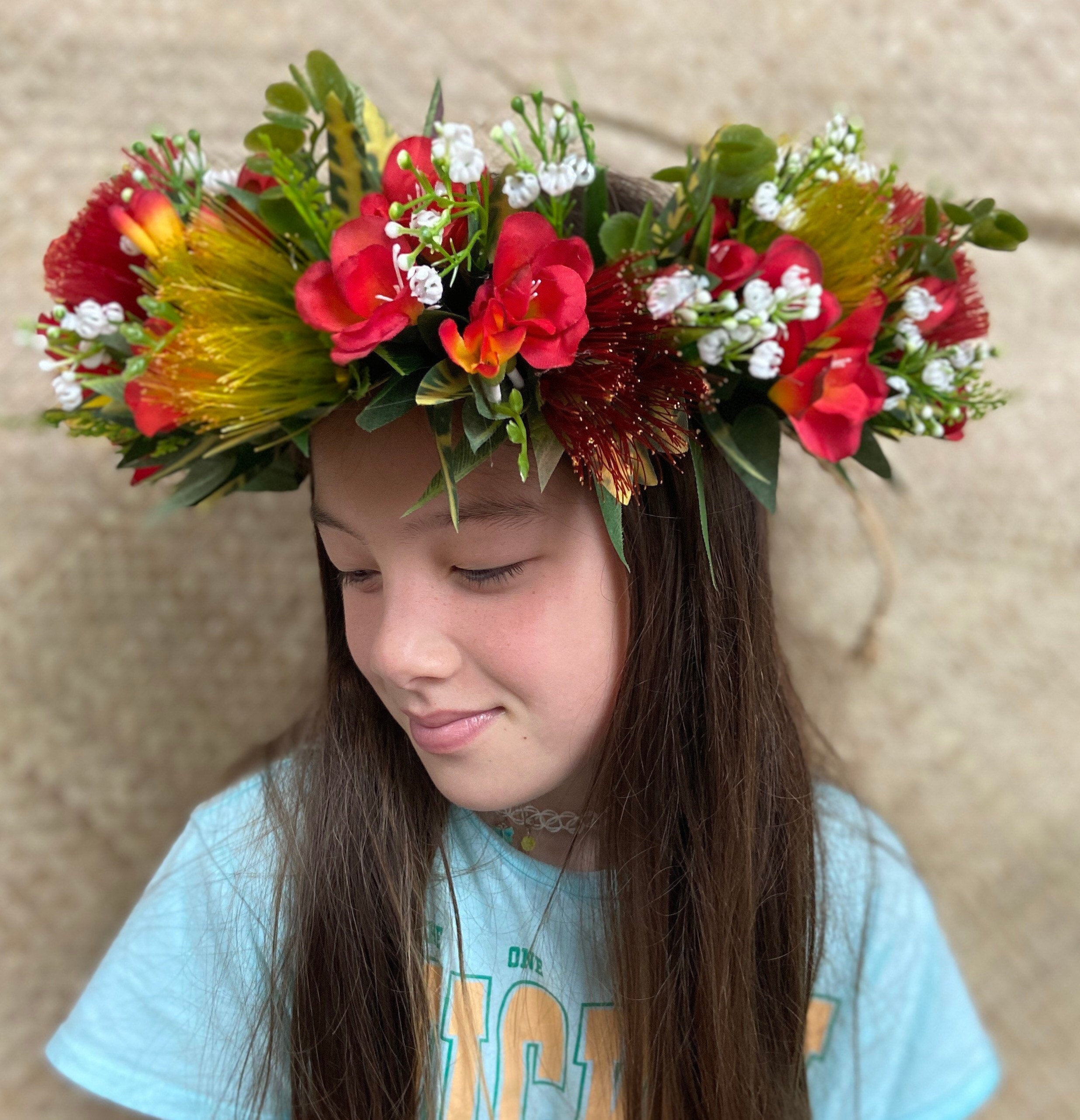 Grad Lei, Bridal Crown, Performance Lei Po'o – Atelier Kīhāpai